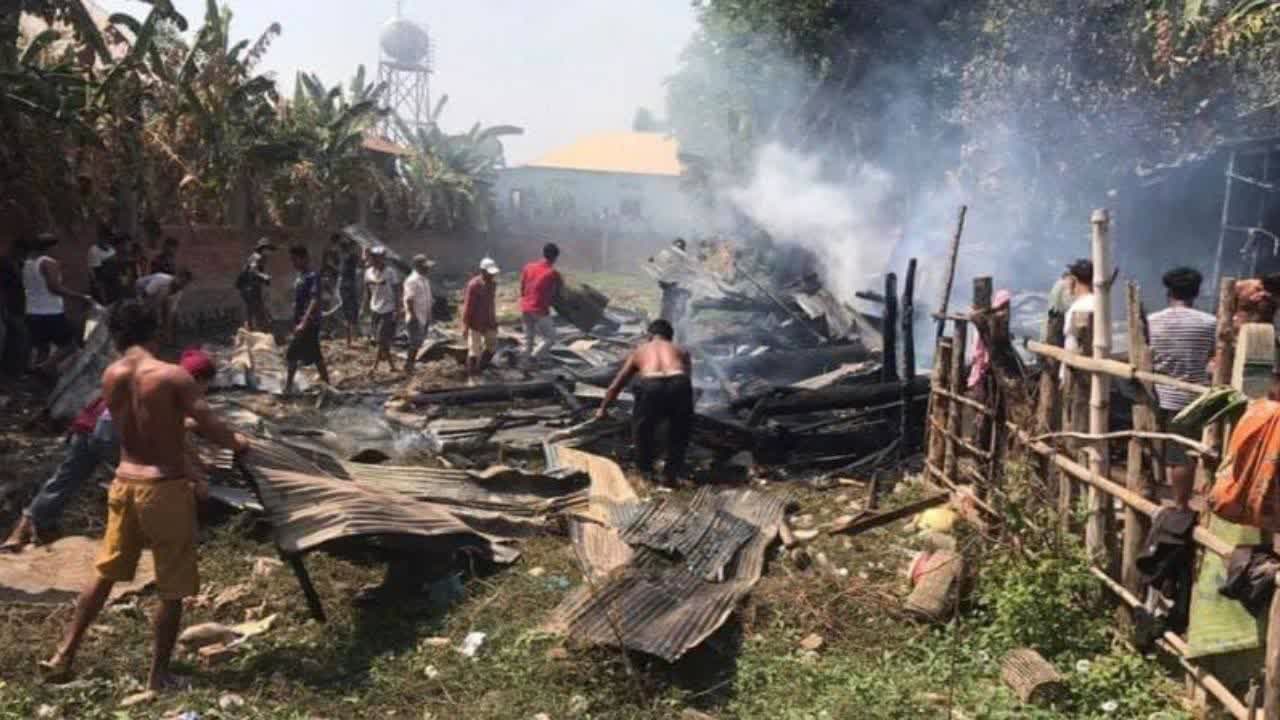 ផ្ទះប្រជាពលរដ្ឋចំនួន៣ខ្នងត្រូវភ្លើងឆេះគ្មានសល់ - TNAOT