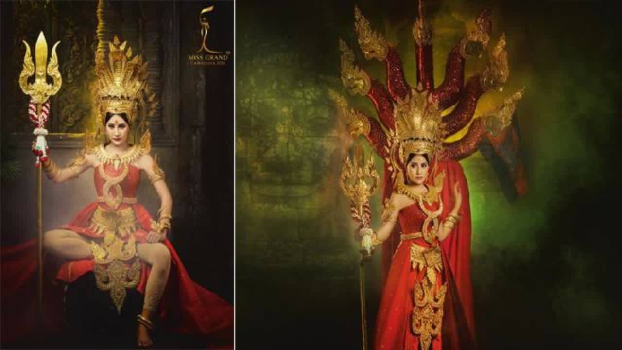 កញ្ញា ឯក កម្ពុជា លីវ ជីលី នឹង ពាក់ ឈុត ជាតិ "ស្រីន្រ្ទវីរៈទេវីនាគីមមហានាថ" ក្នុង ការ ប្រឡង Miss ...